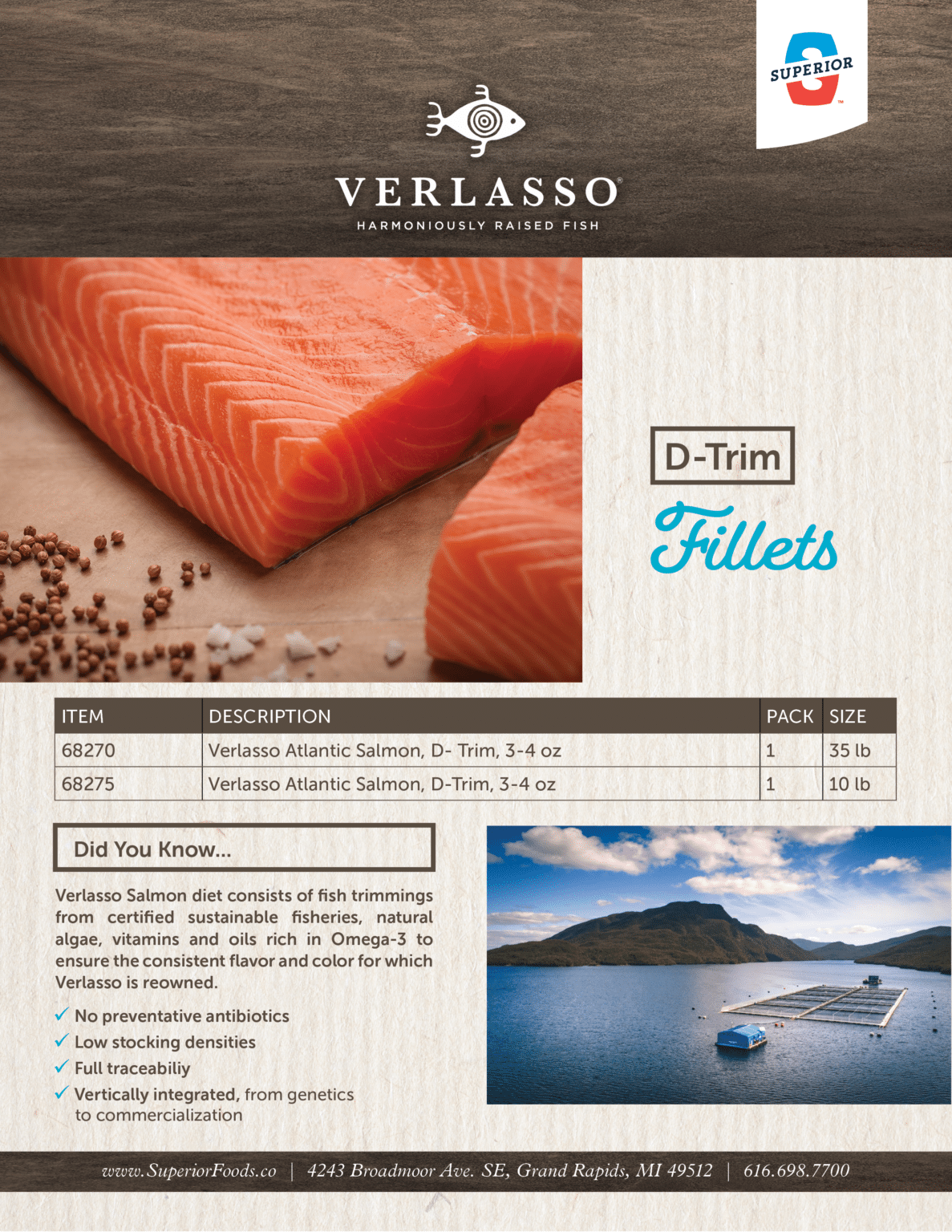 Verlasso Salmon - Superior Foods Co.