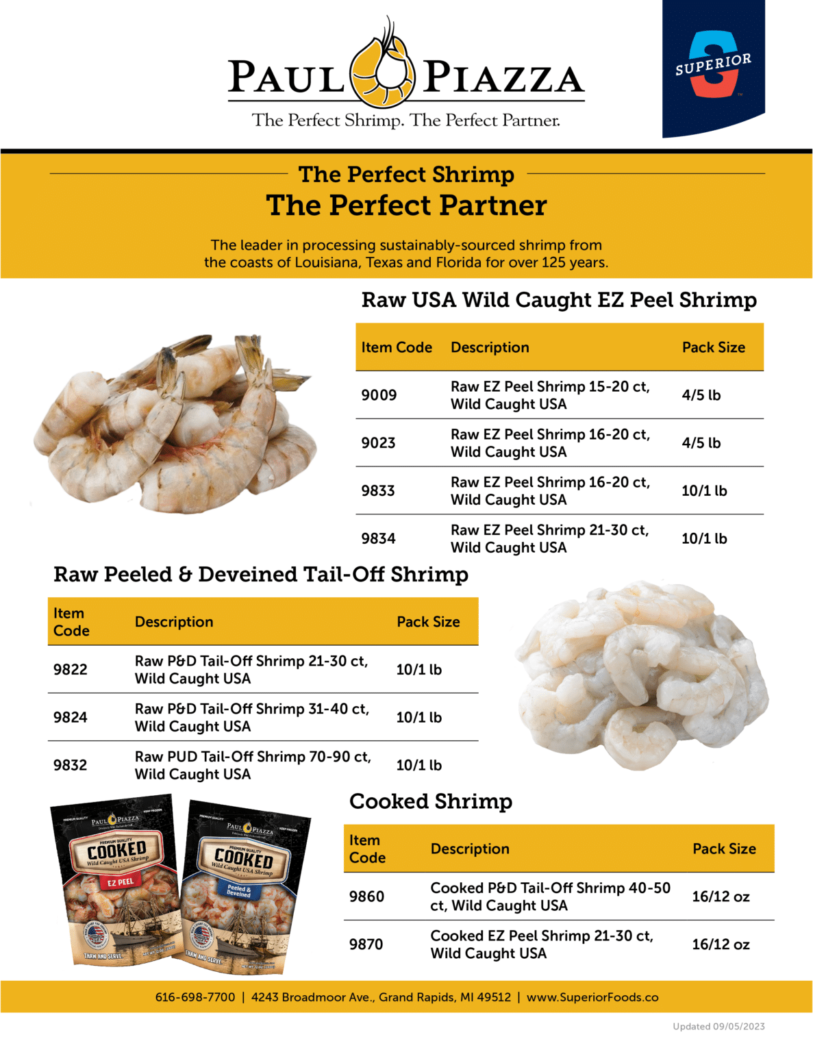 Paul Piazza Wild Caught Shrimp - Superior Foods Co.