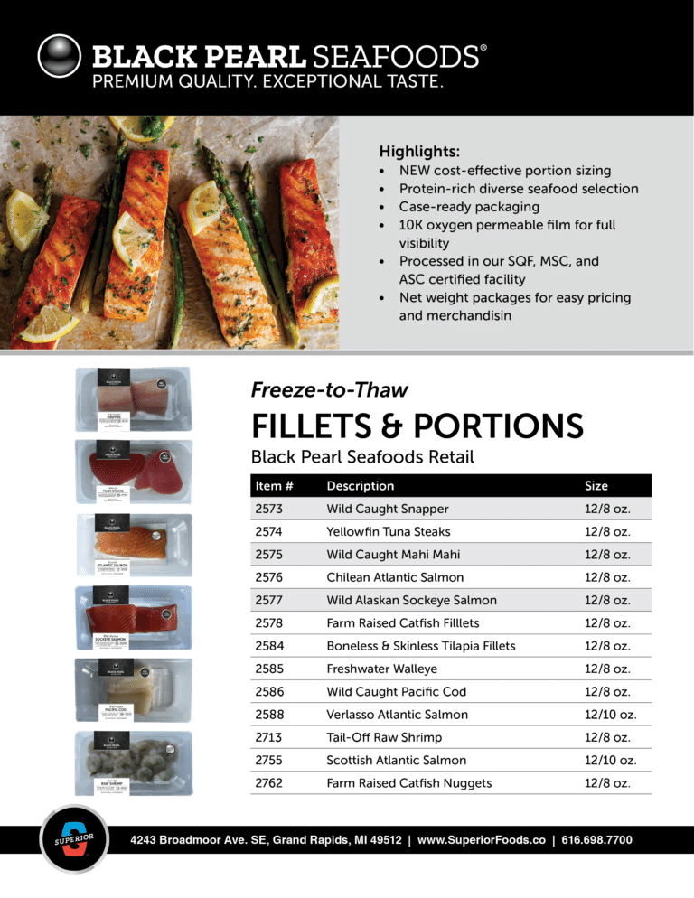 F2T Fillets & Portions - Superior Foods Co.