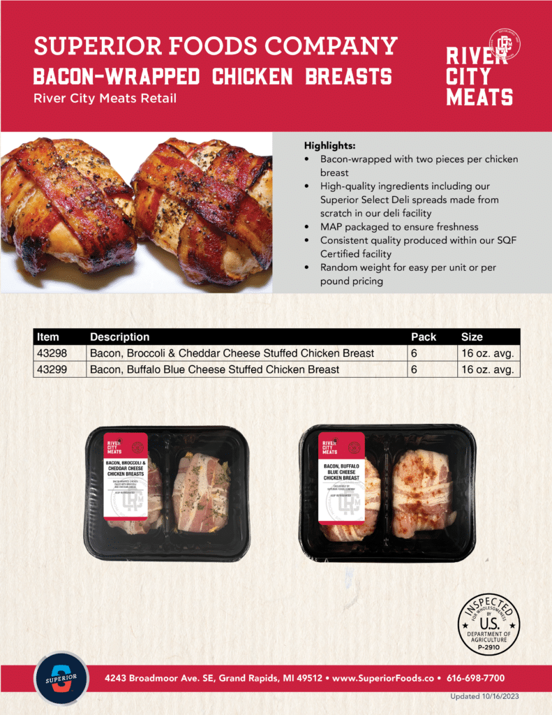Stuffed Chicken Breasts - Superior Foods Co.