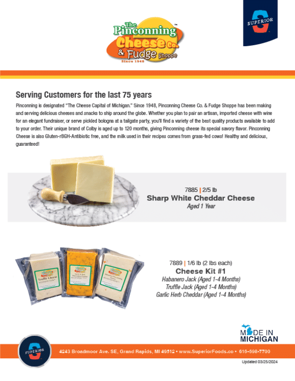 Pinconning Cheese - Superior Foods Company